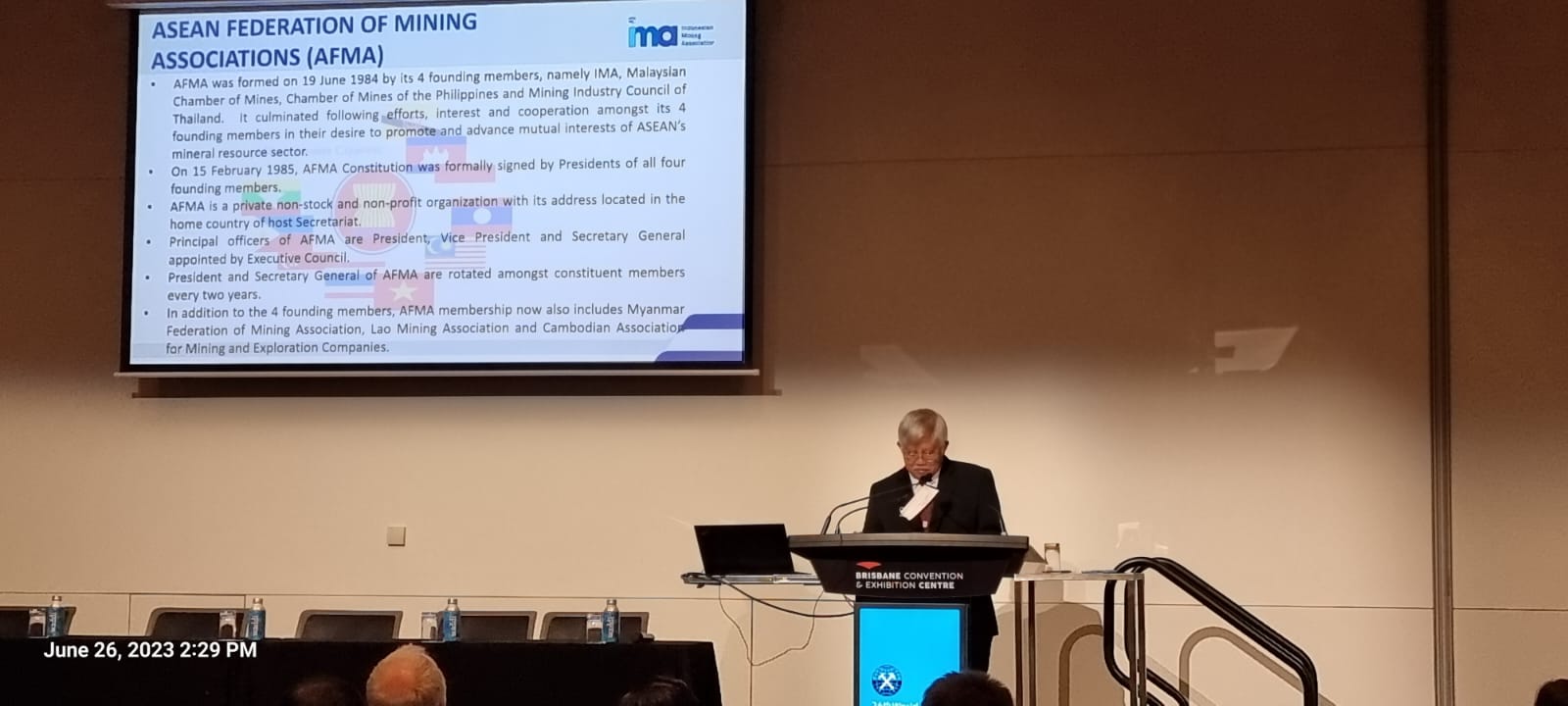 World Mining Congress 2023 - ASEAN Federation of Mining Associations (AFMA)